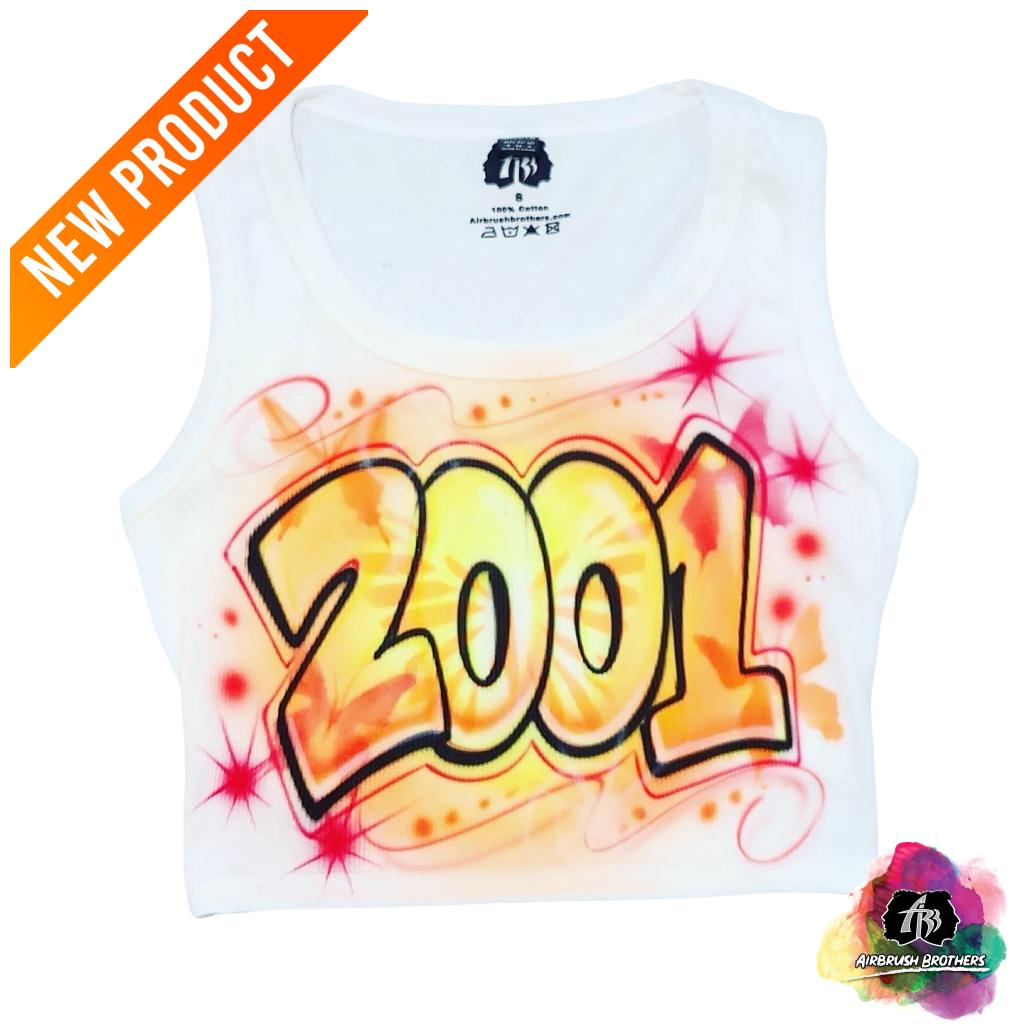 Airbrush 2001 Crop Top - Butterfly Year Design – Airbrush Brothers