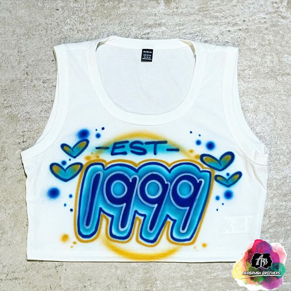Airbrush Est. Year Crop Top Design – Airbrush Brothers