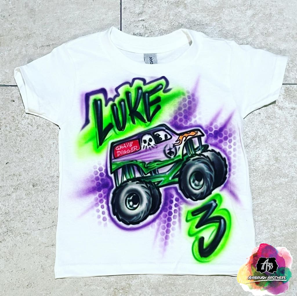 Airbrush Grave Digger w/ Outline Shirt Design – Airbrush Brothers