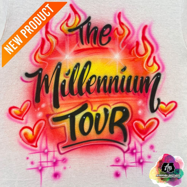 Airbrush Millennium Tour Flame & Heart Shirt Design – Airbrush Brothers