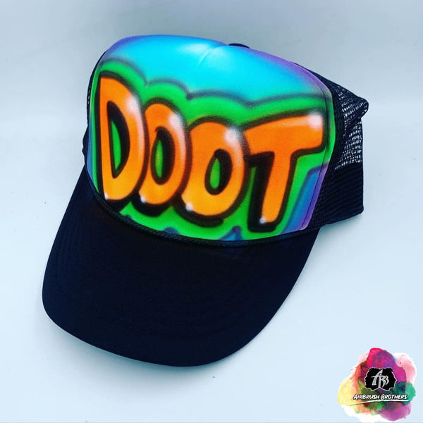 Airbrush Block Letter Hat Design – Airbrush Brothers