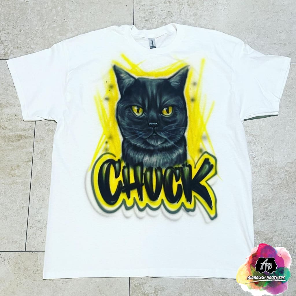 Airbrush Cat Portrait Shirt Design – Airbrush Brothers