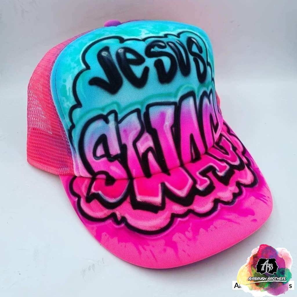 Airbrush Graffiti Block Hat Design – Airbrush Brothers
