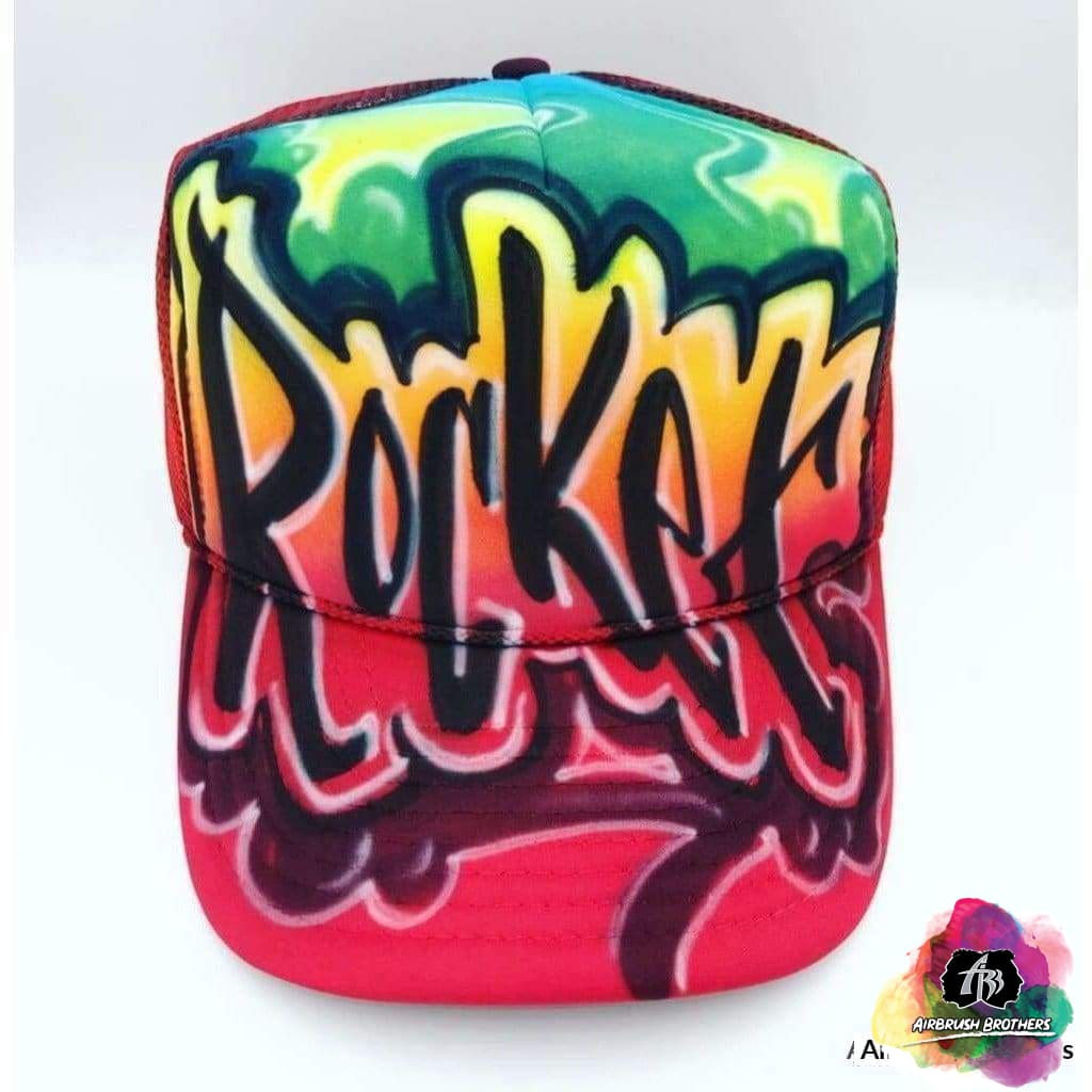 Airbrush Graffiti With Paint Splatter Hat Design – Airbrush Brothers