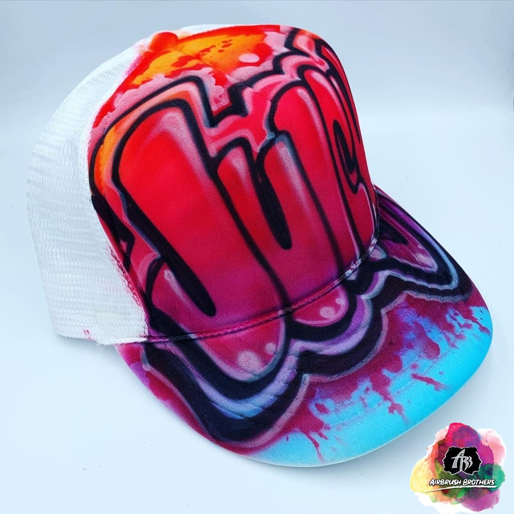 Airbrush Graffiti w/ Paint Splatter Hat Design – Airbrush Brothers