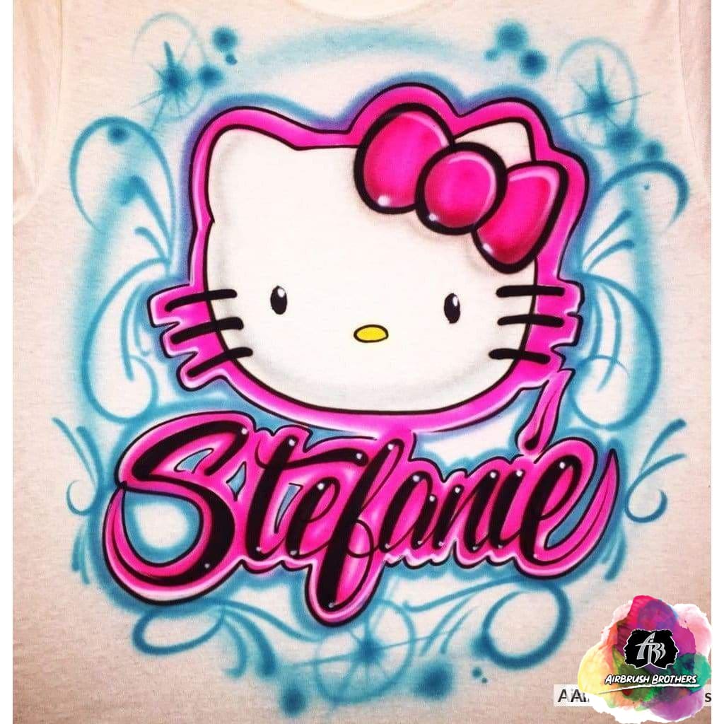 Airbrush Hello Kitty Cartoon Shirt Design – Airbrush Brothers