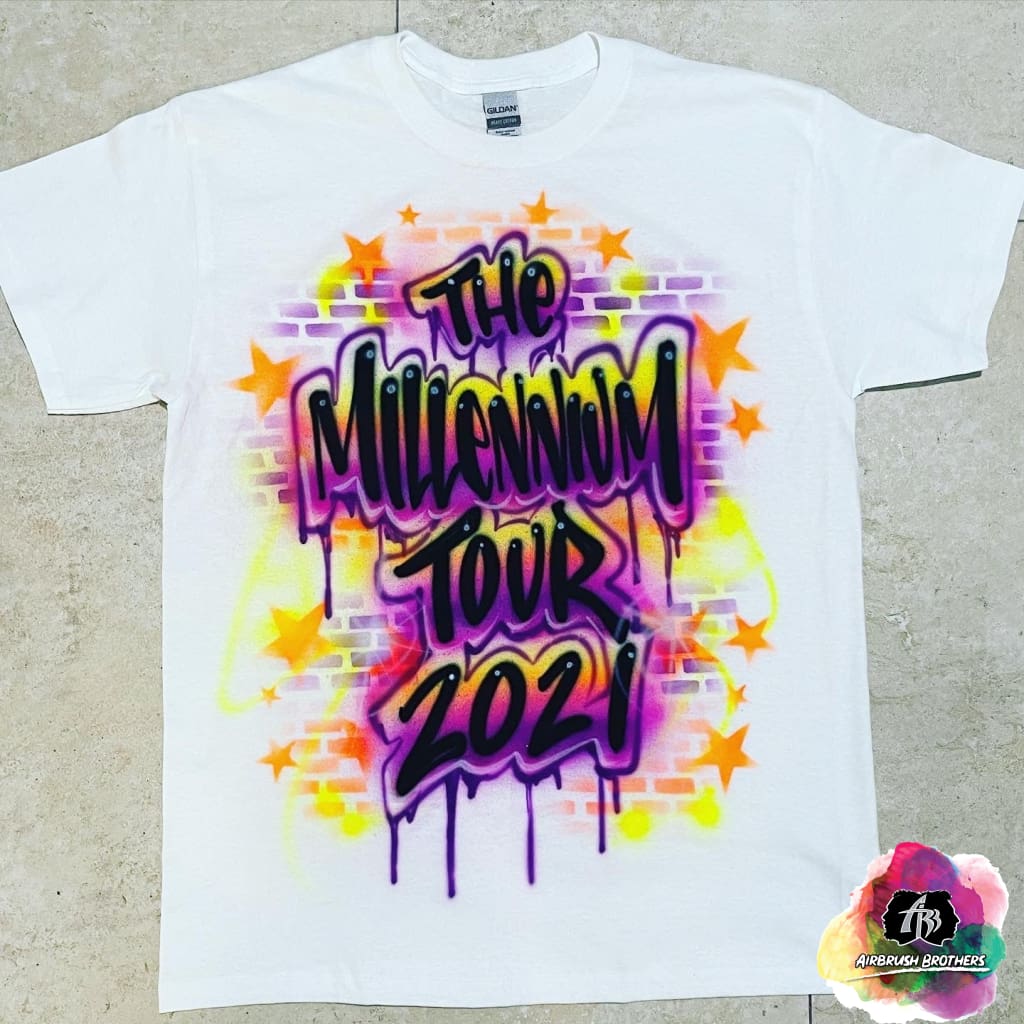 Airbrush Millenium Tour With Stars Shirt Design – Airbrush Brothers