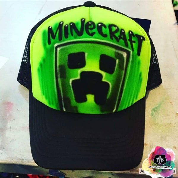 Airbrush Minecraft Hat Design – Airbrush Brothers