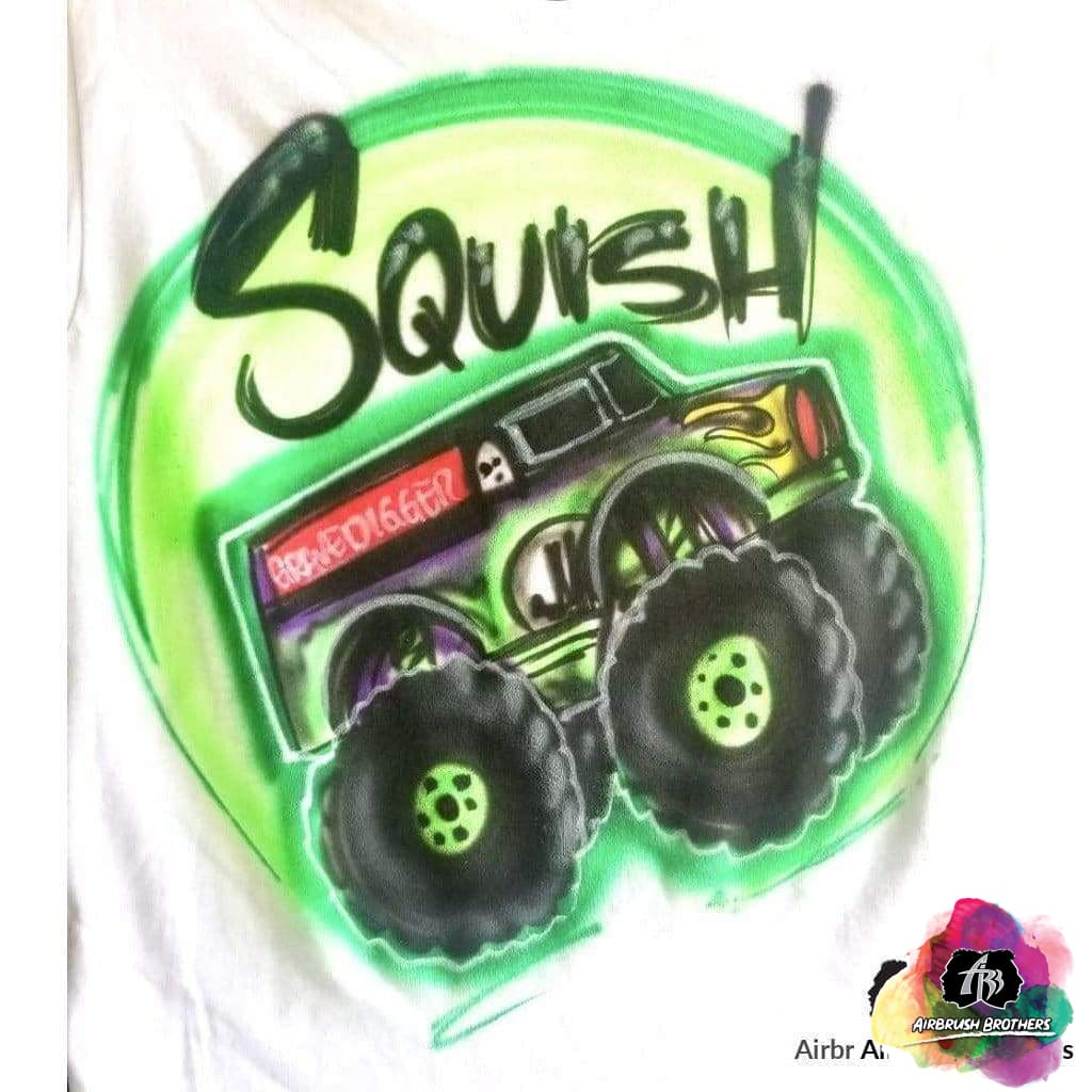 Airbrush Grave Digger Monster Truck Graffiti Shirt Design – Airbrush ...