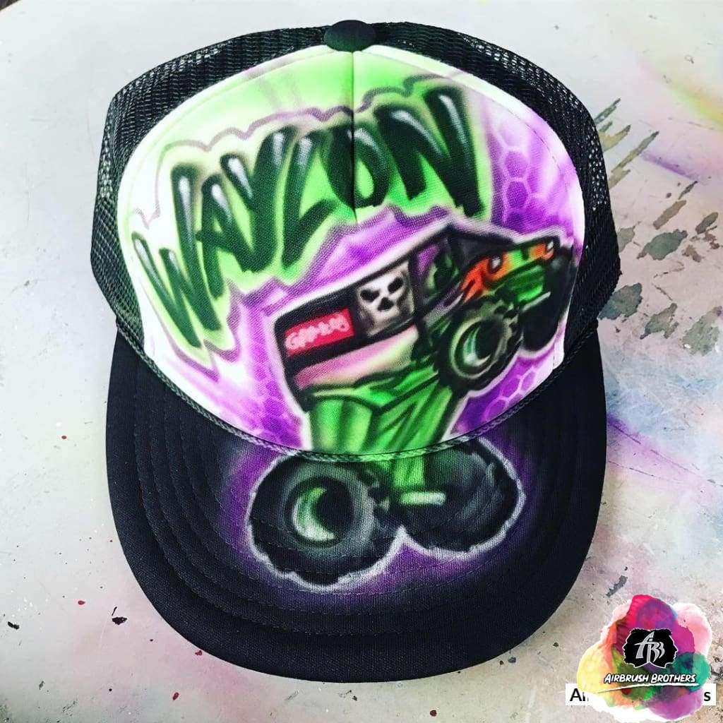 Airbrush Monster Truck Hat Grave Digger Design – Airbrush Brothers