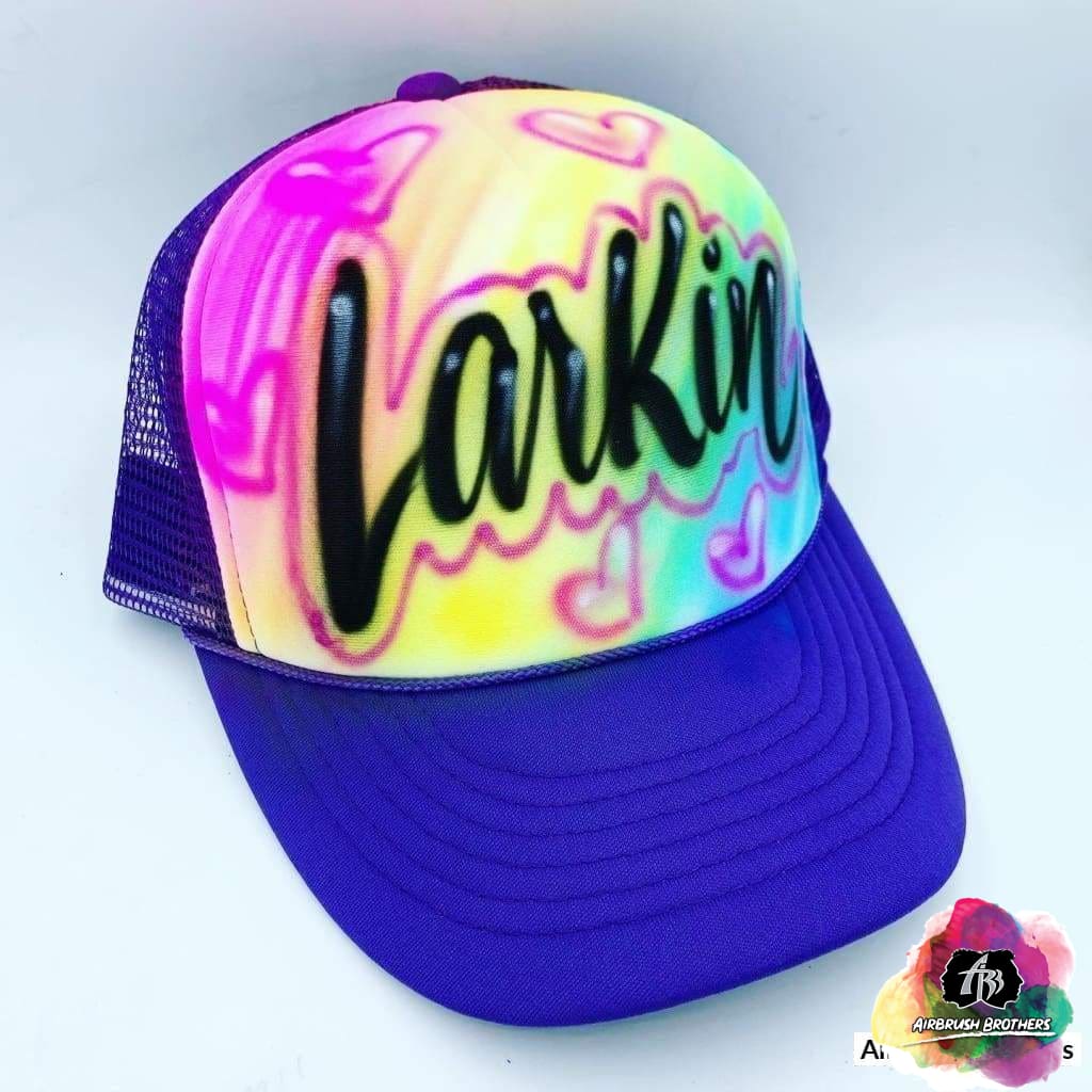 Airbrush Rainbow with Hearts Hat Design – Airbrush Brothers