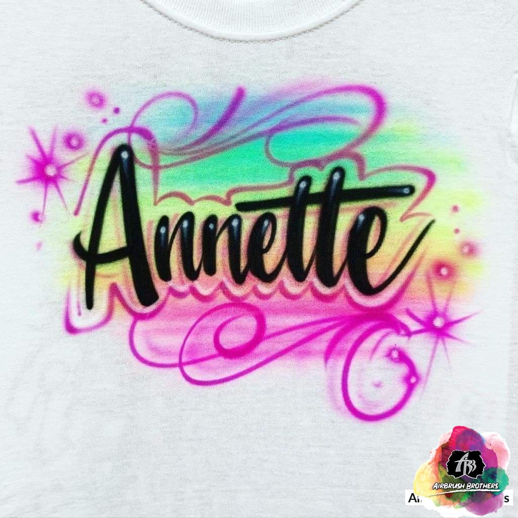 Airbrush Rainbow with Swirls Shirt Design – Airbrush Brothers