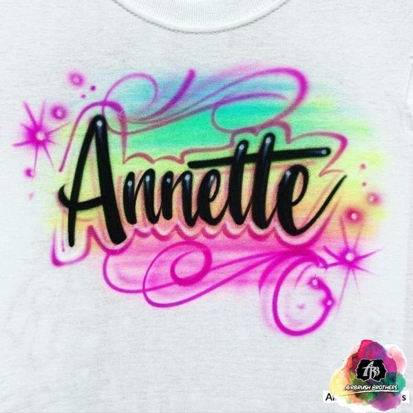 Spray Painted Shirts With Names And Designs